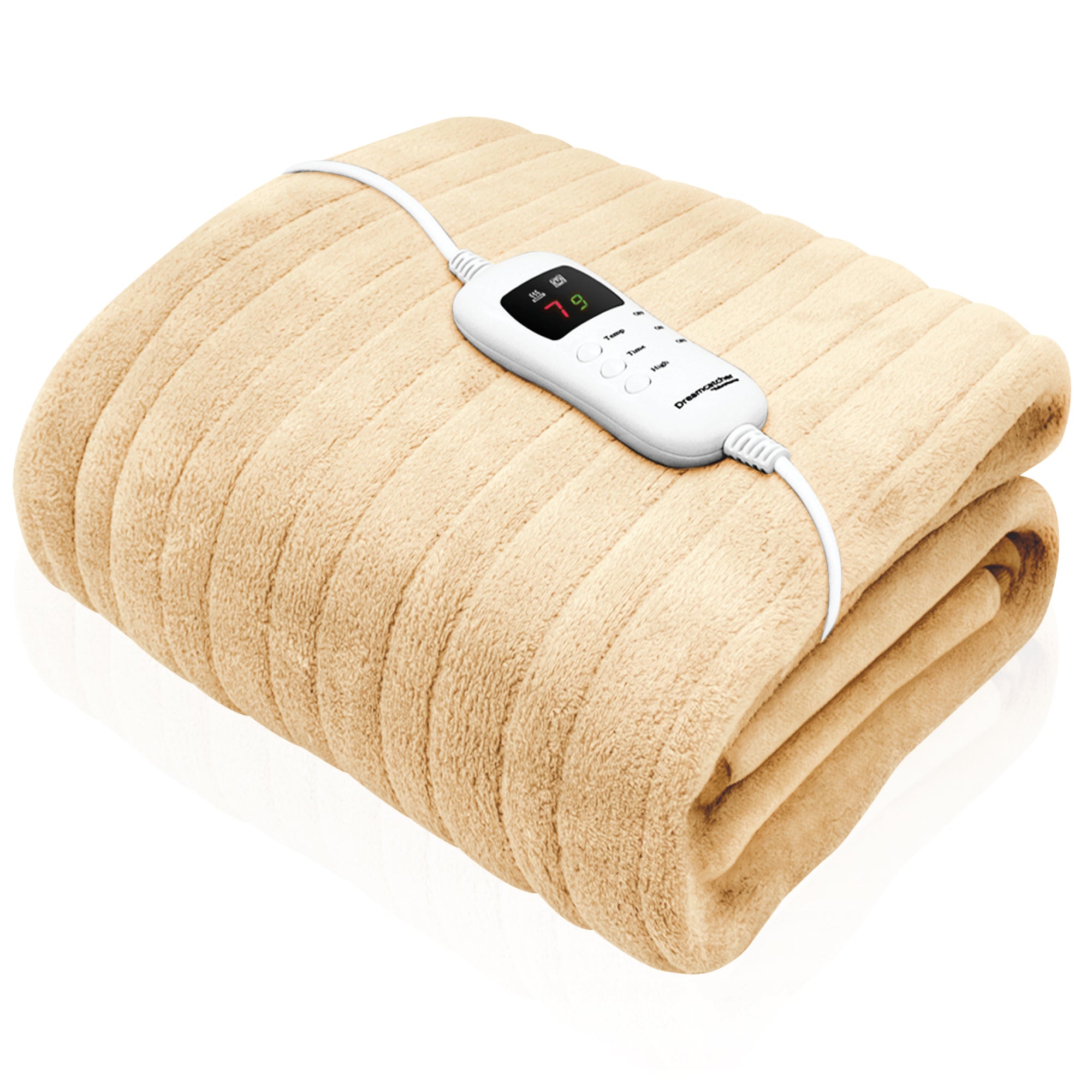 Dreamcatcher Cream Heated Throw Blanket | Electric Fleece Throw ...