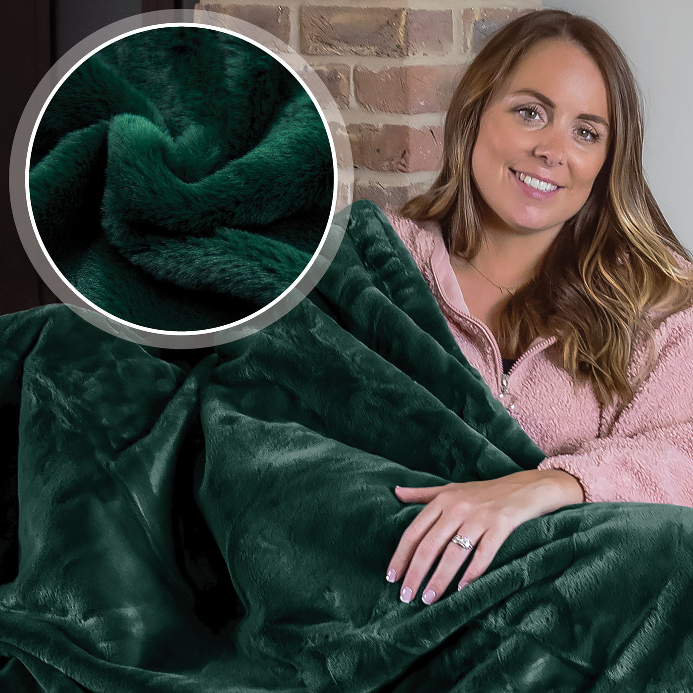 Dreamcatcher Green Faux Fur Throw Blanket | Soft Fluffy Sofa Throw ...