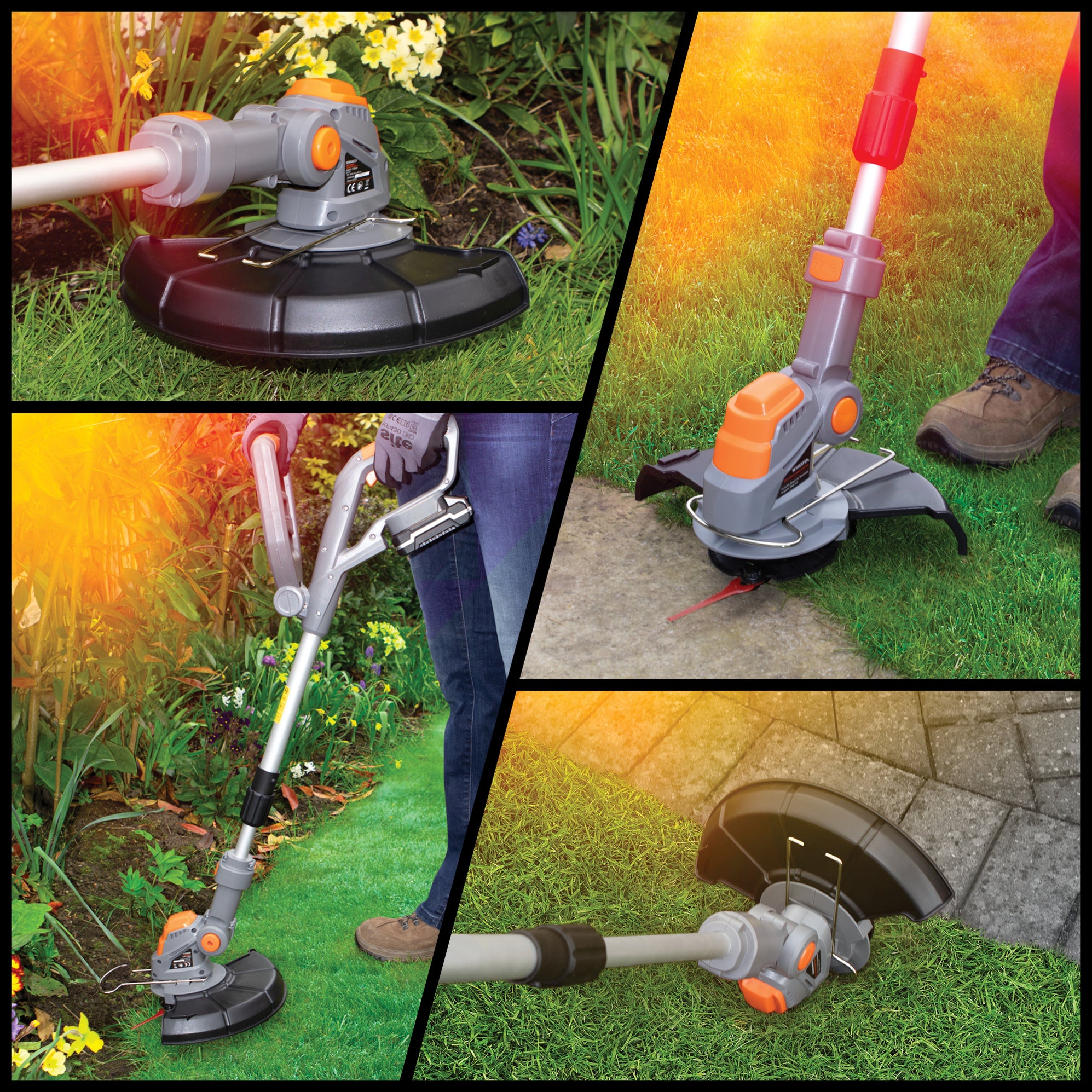 Terratek Cordless Grass Strimmer | Battery Powered Lawn Trimmer ...