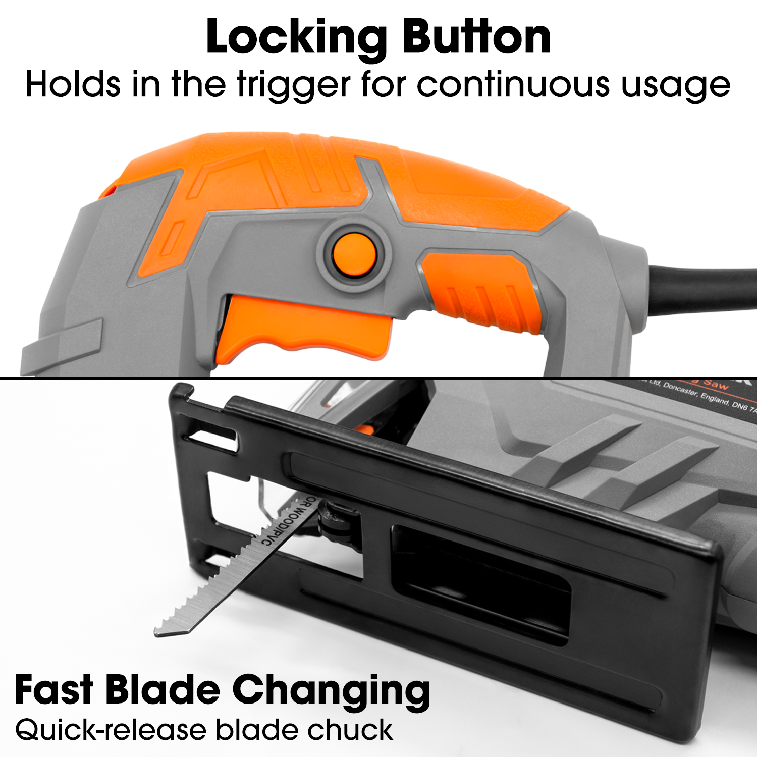Terratek Electric Jigsaw | 550W Variable Speed Cutting Tool with Case ...