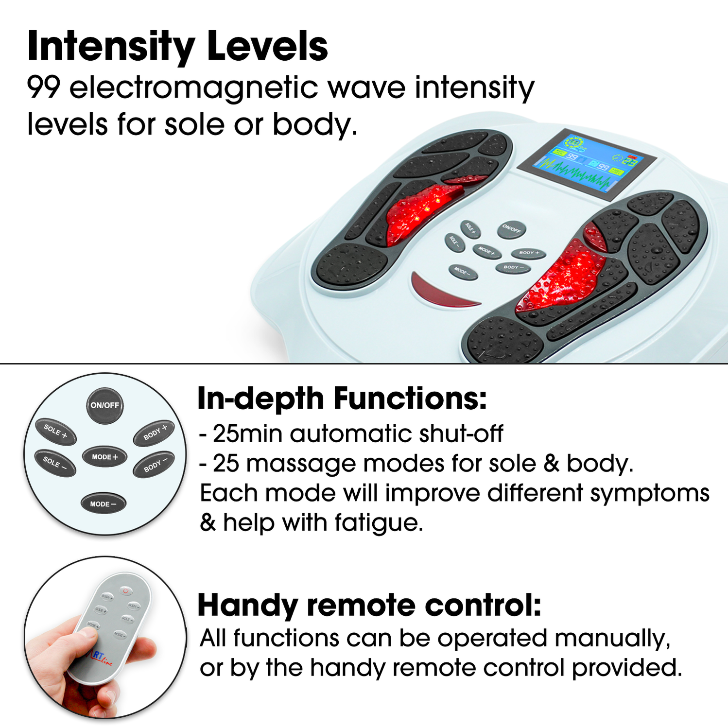 Heartline Electromagnetic Foot Massager & Body Therapy Machine — Futura ...