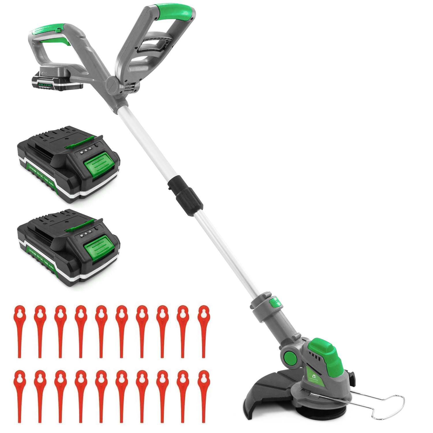 Gracious Gardens Cordless Grass Strimmer | 2 Batteries & 30 Blades ...